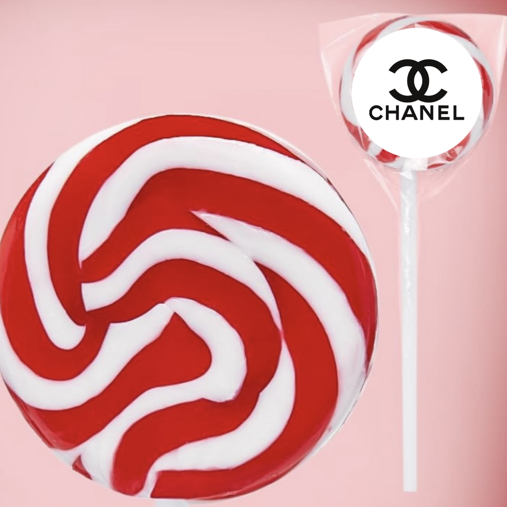 Branded Swirl Lollipops with Personalized Custom Logo Labels (100 Loll ...