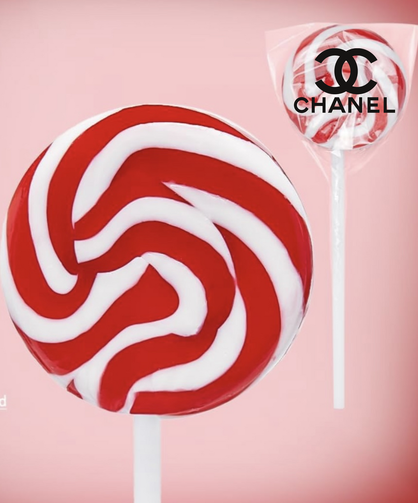 Branded Swirl Lollipops with Personalized Custom Logo Labels (100 Loll ...