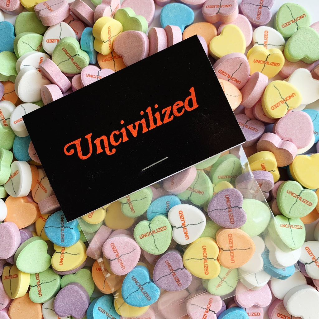 Custom Candy Hearts Personalized Bags - 8 Candies Per Bag (100 Bag Min ...