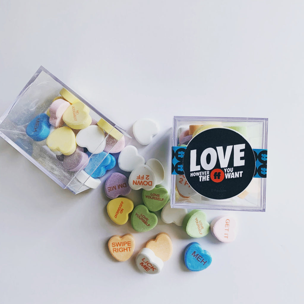 Custom Candy Hearts Personalized Valentines Conversation Cubes - 30 Ca ...