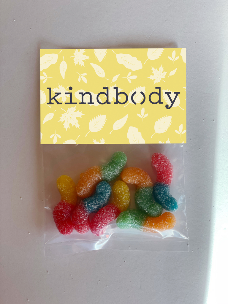 Gummy Worms Promotional Candy Bags with Personalized Logo Headers ...