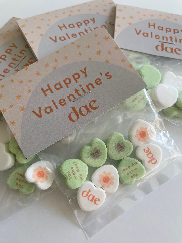 Custom Candy Hearts Personalized Bags - 8 Candies Per Bag (100 Bag Min ...