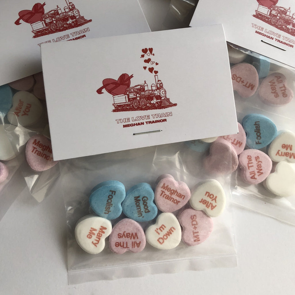 Custom Candy Hearts Personalized Bags - 8 Candies Per Bag (100 Bag Min ...